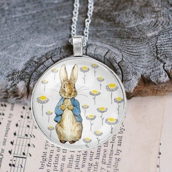 Jewelry | Easter Peter Rabbit Silver Necklace Large 175 In Round ...